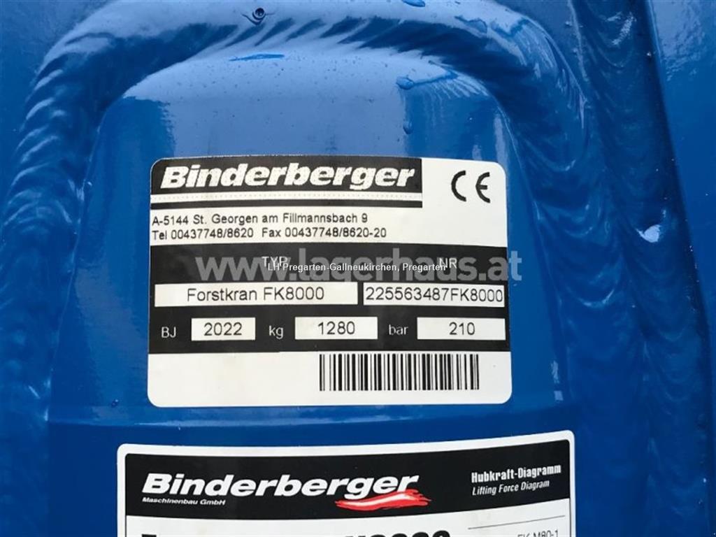 BINDERBERGER RW 12 ALPIN BK 8000 d'occasion - Remorque forestière - 2022